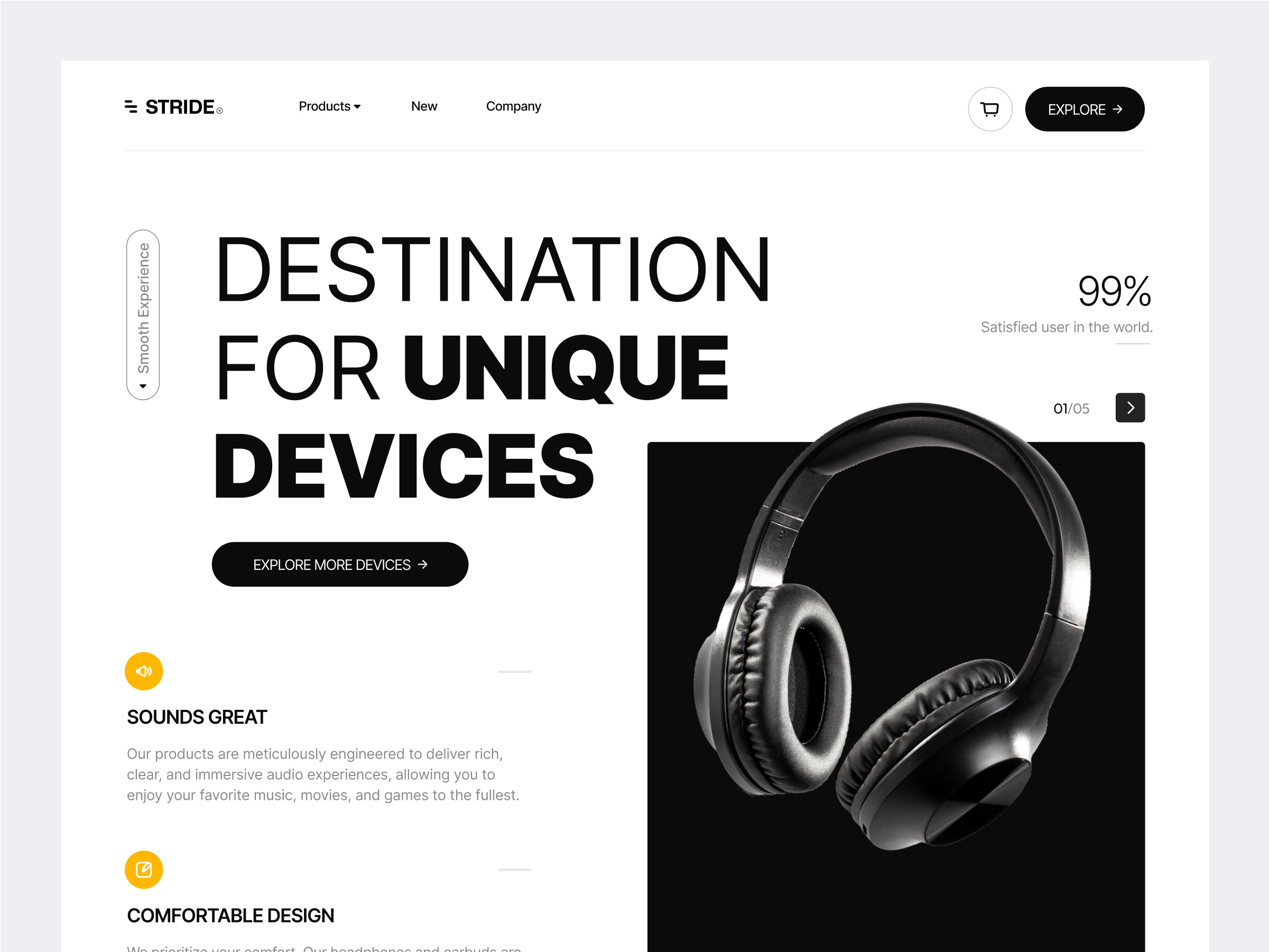 Device Landing Page by Sofwan on Dribbble