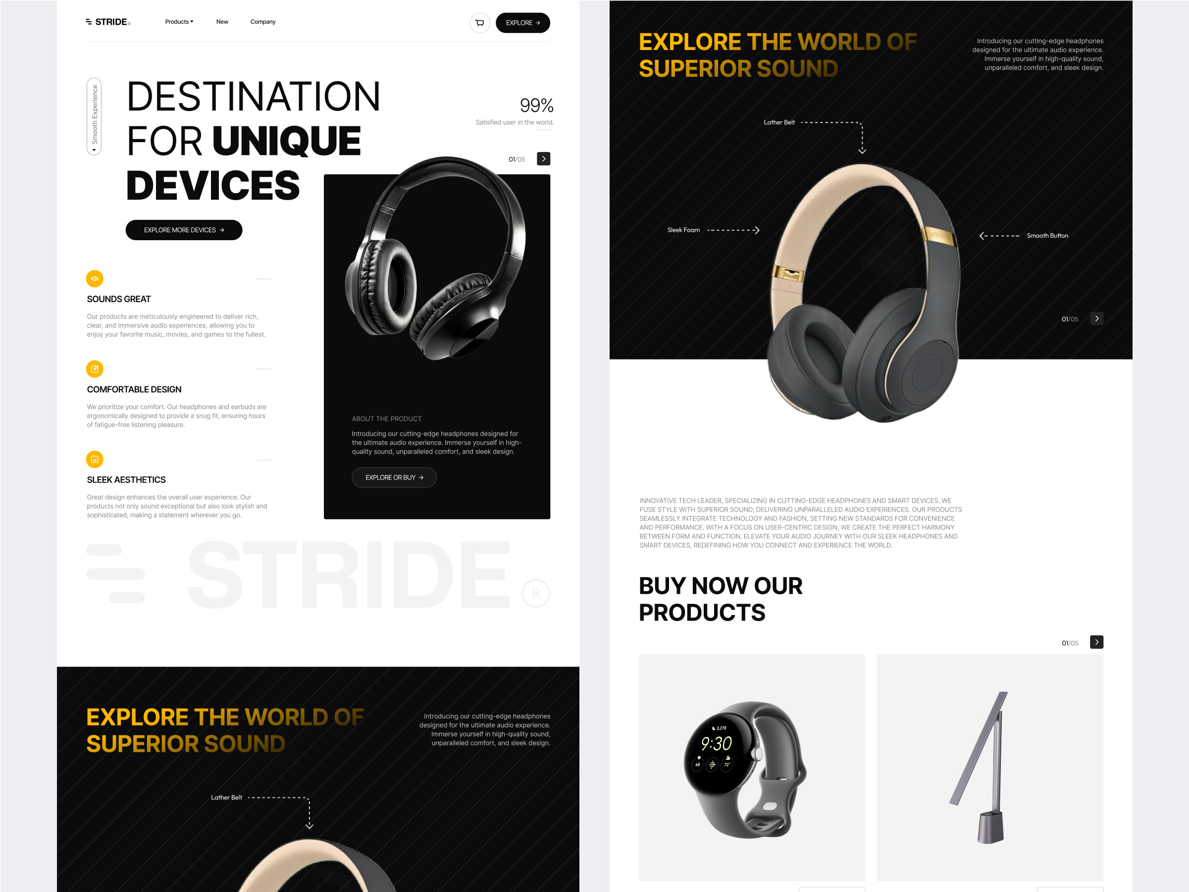 Device Landing Page by Sofwan on Dribbble