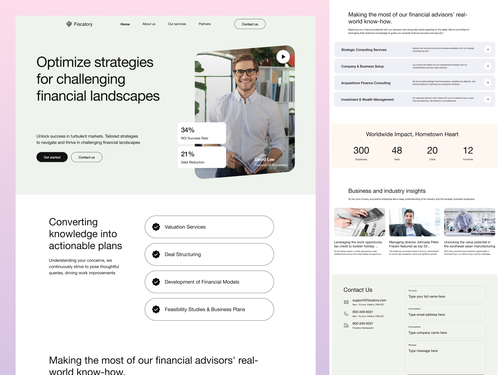 Fiscatory - Finance Consultant Company Website Design by Syahrul Falah ...