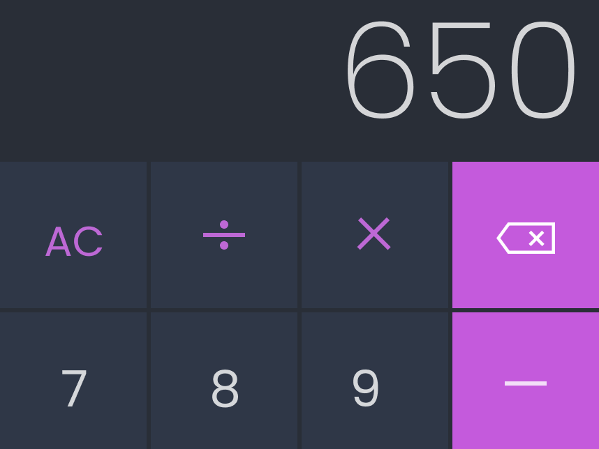 calculator app ui by Shan Hussain on Dribbble