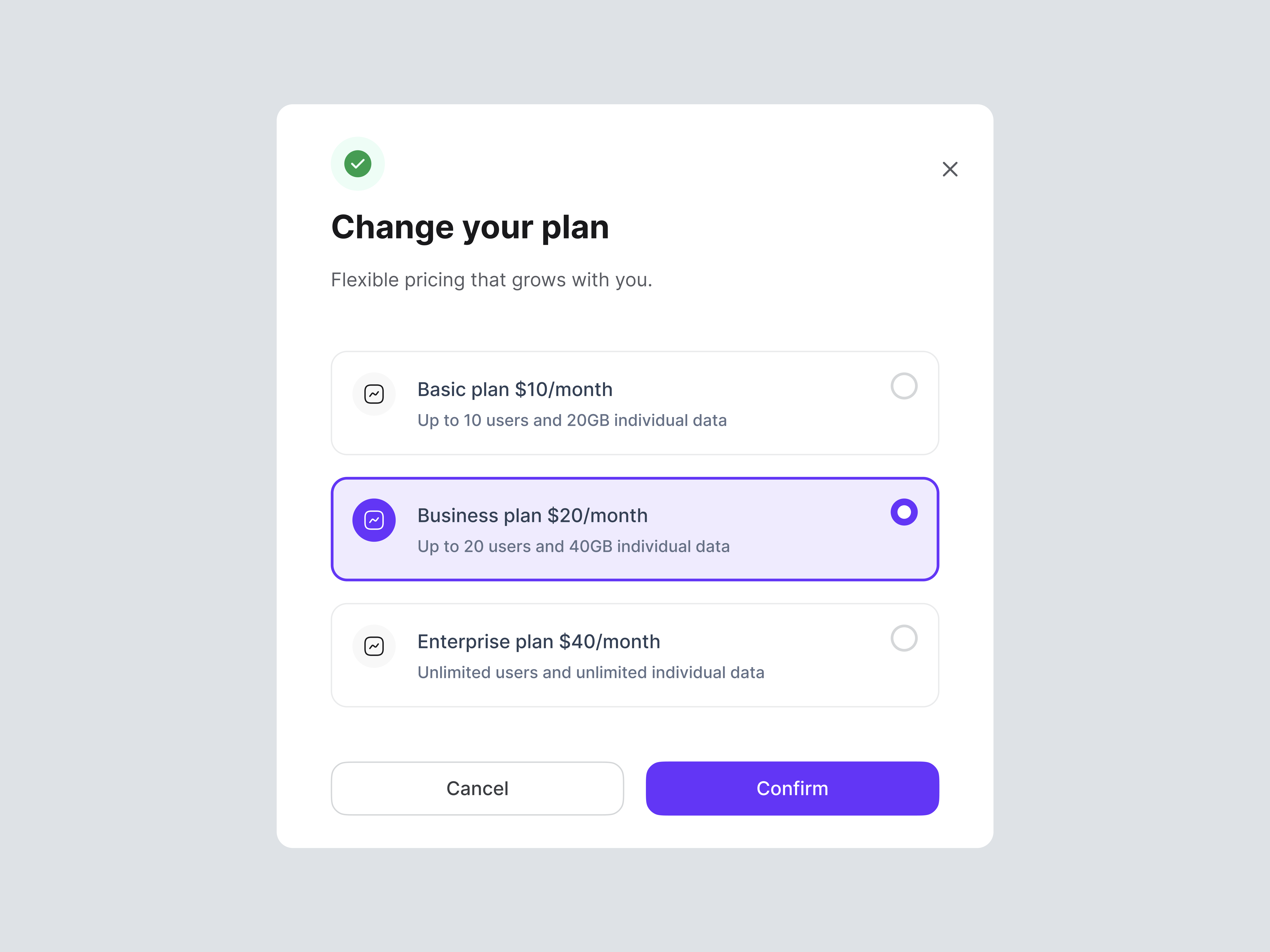 Modals card landing page by FlexUI on Dribbble