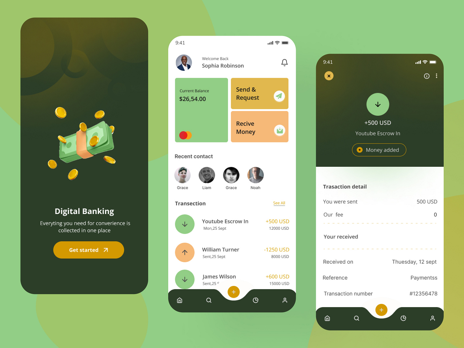 Bank App Design by Hafsa on Dribbble
