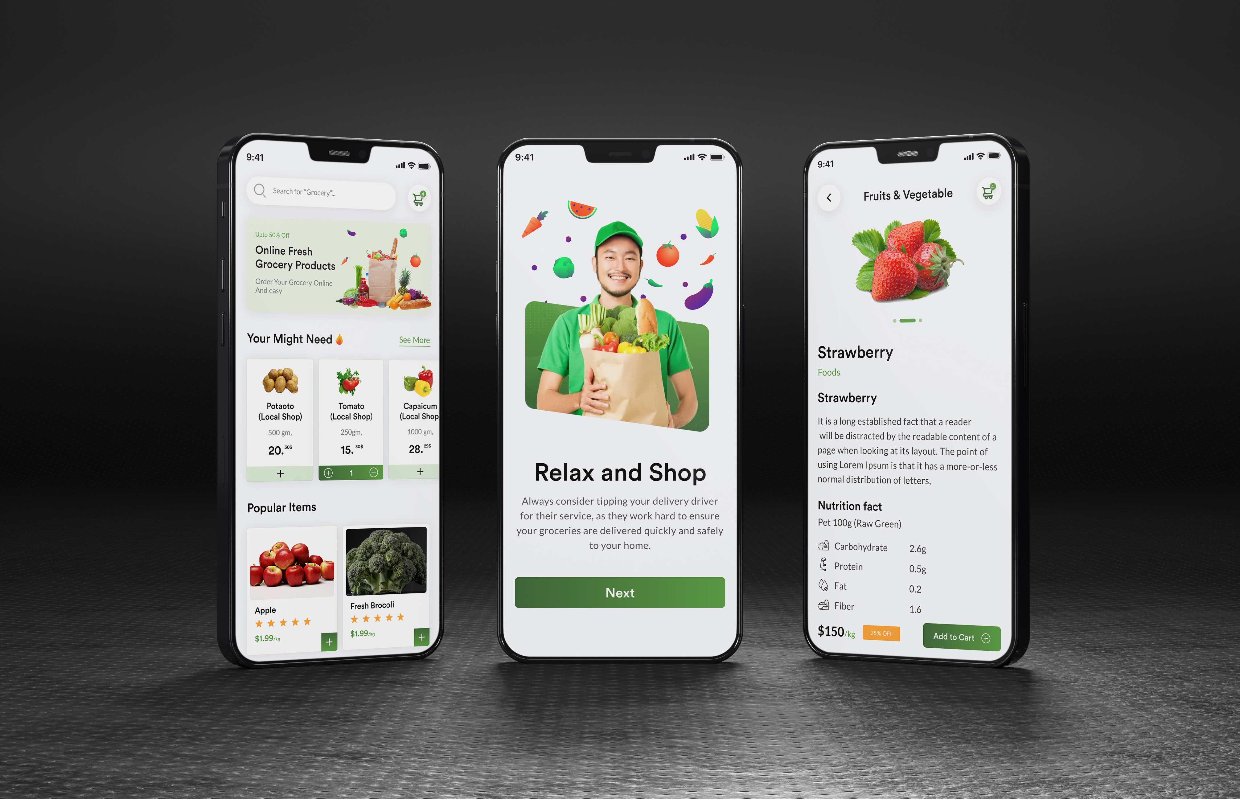 Grocery Delivery Mobile App UI Design by MD Sumon Farazi🔥 on Dribbble