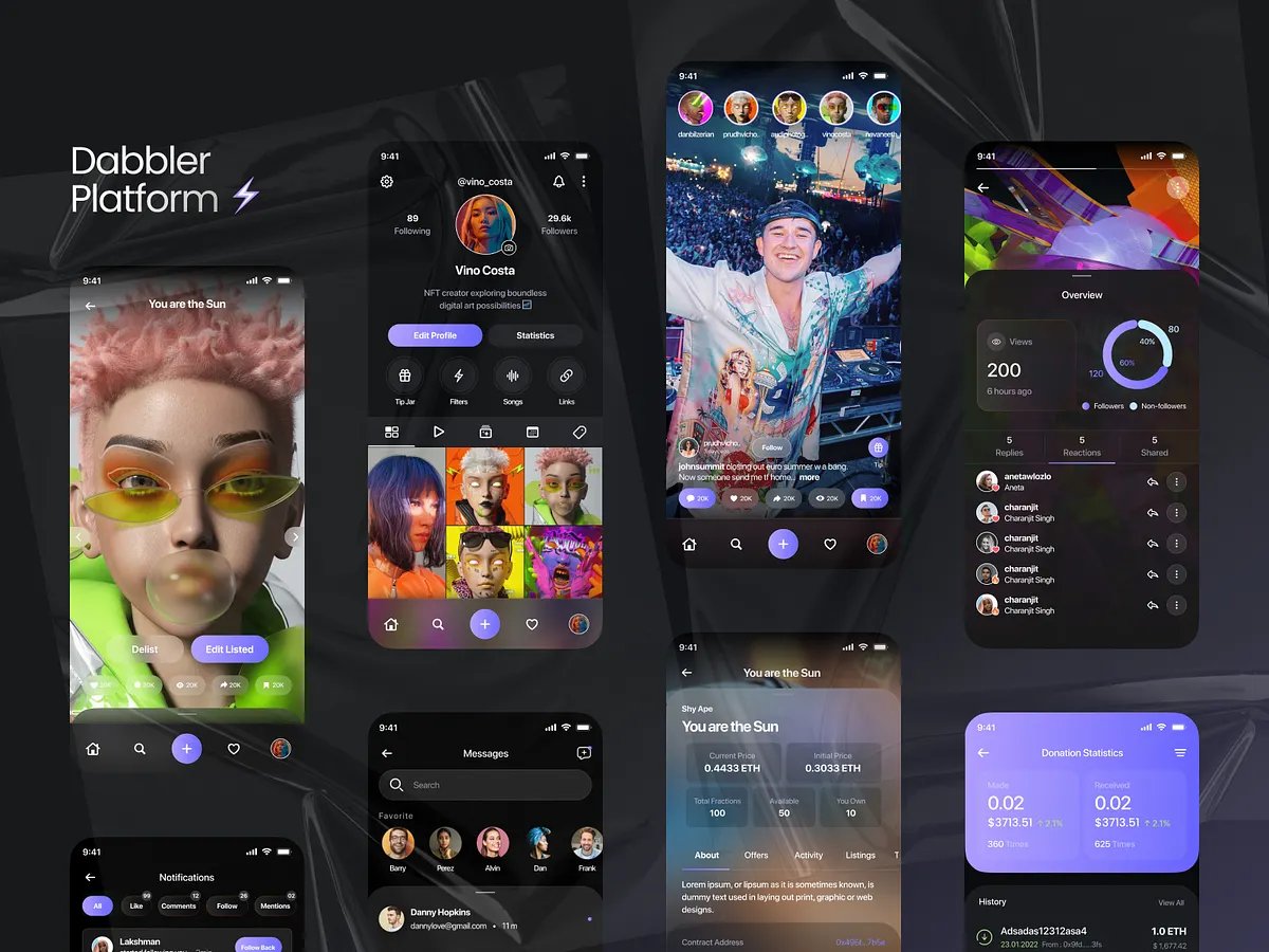 Browse thousands of Social App images for design inspiration | Dribbble
