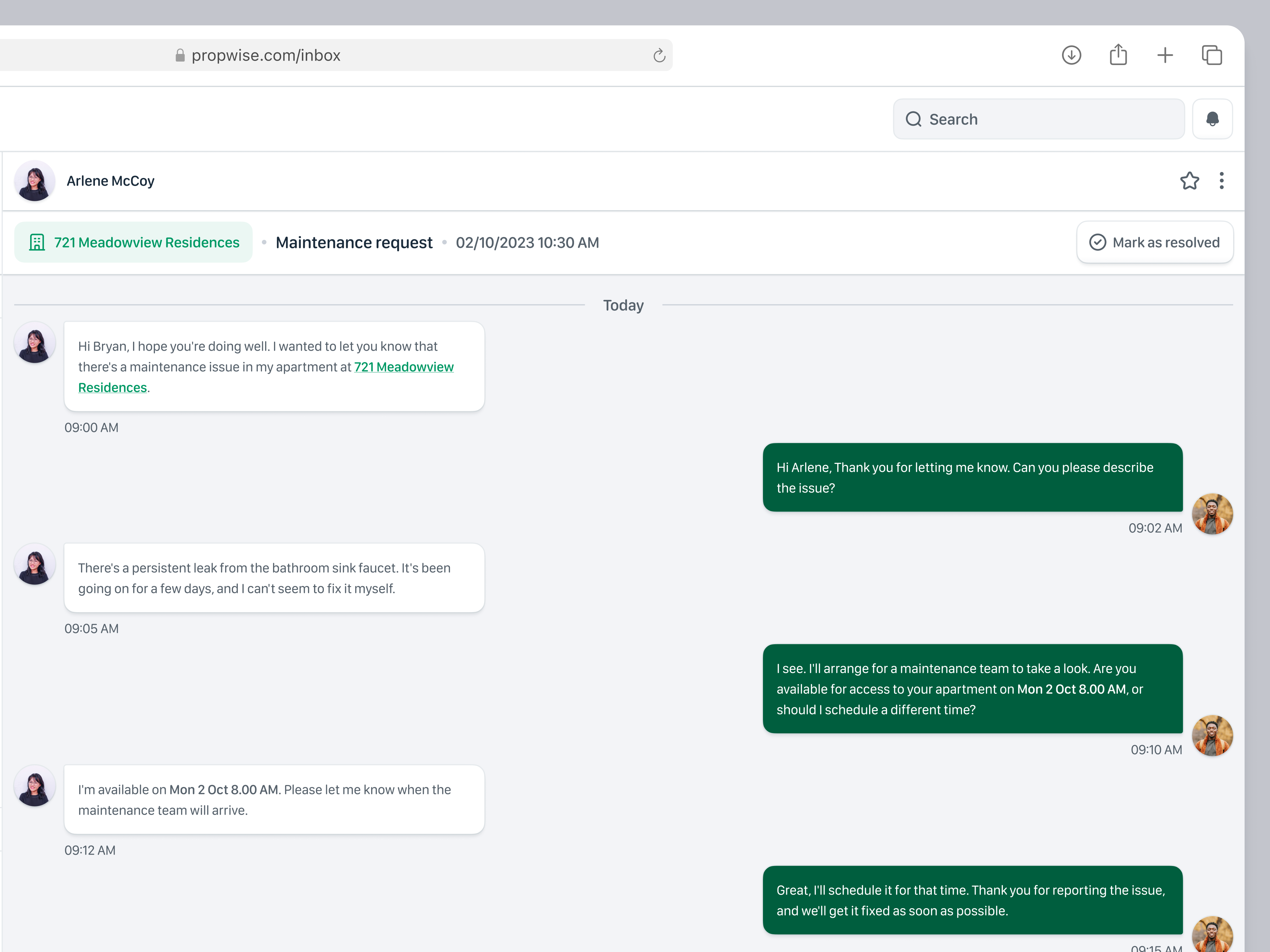 Propwise - Inbox Messaging Property Management Web App Saas by Keitoto on Dribbble