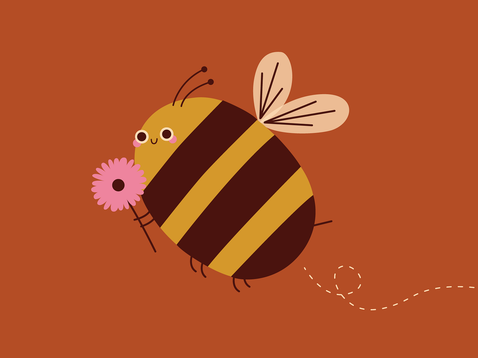 Fall bee by Katie Daugherty on Dribbble