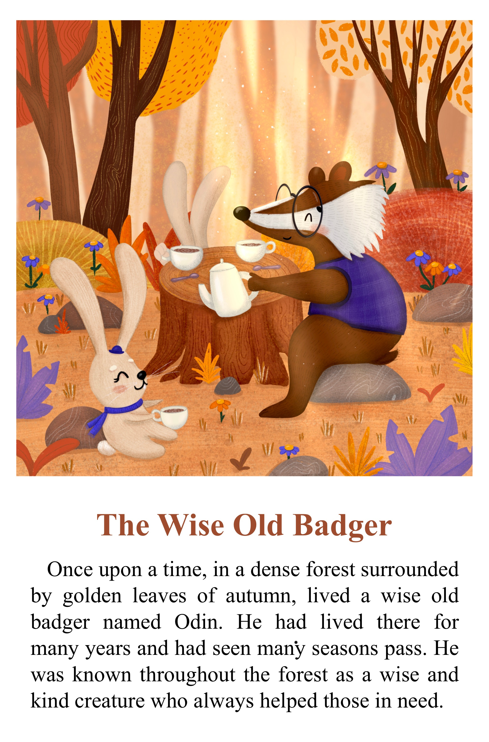 Children's Book Illustration "The Wise Old Badger" by Elena Galindo on ...