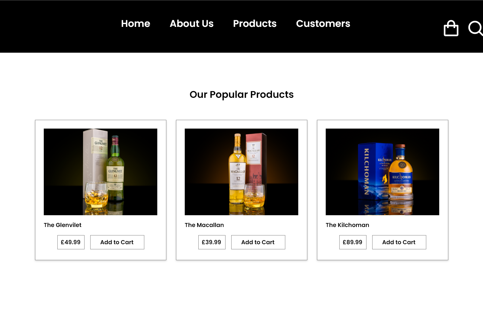 Glenmalter distillery app - products by Chris Iwan on Dribbble
