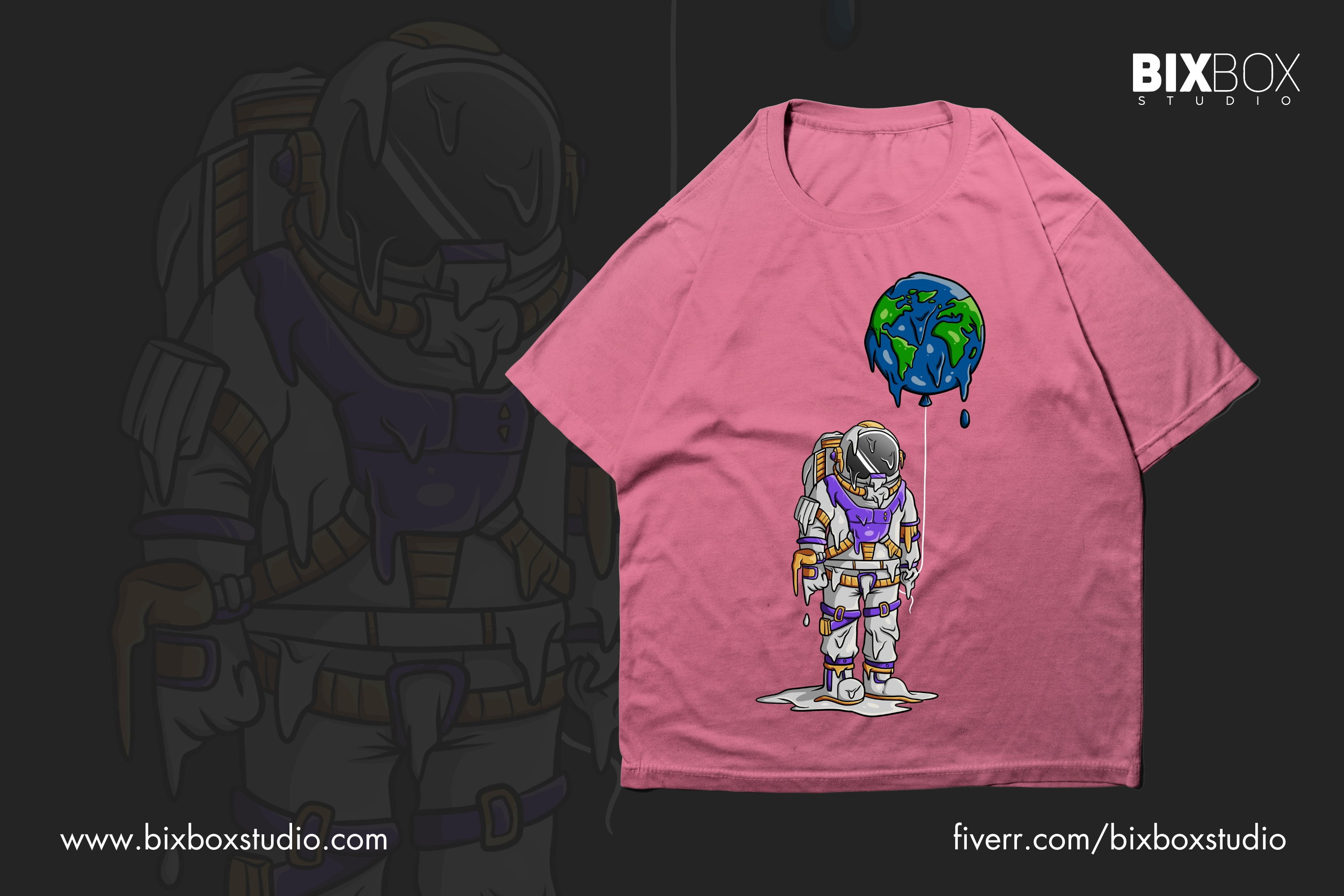 Melting Cartoon Character Design - Astronaut by BixBox Studio on Dribbble