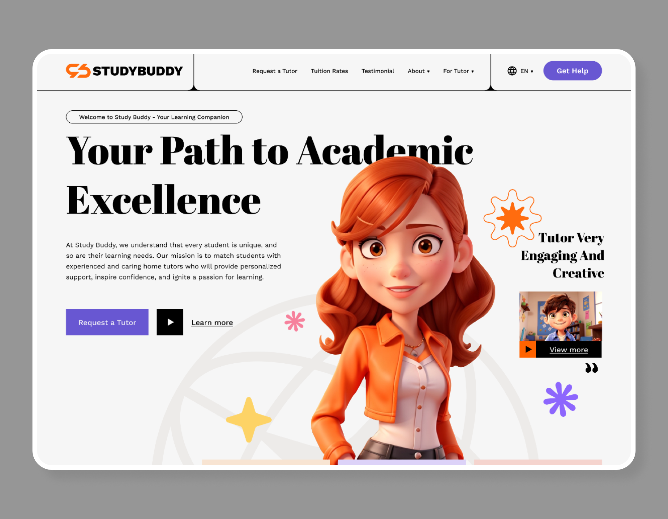 StudyBuddy | Homepage by Nugraha Jati Utama on Dribbble