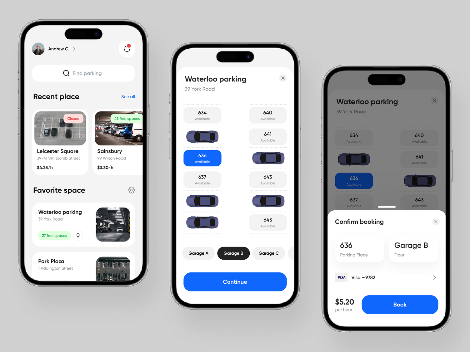 Parking App Design Concept by Ronas IT | UI/UX Team on Dribbble