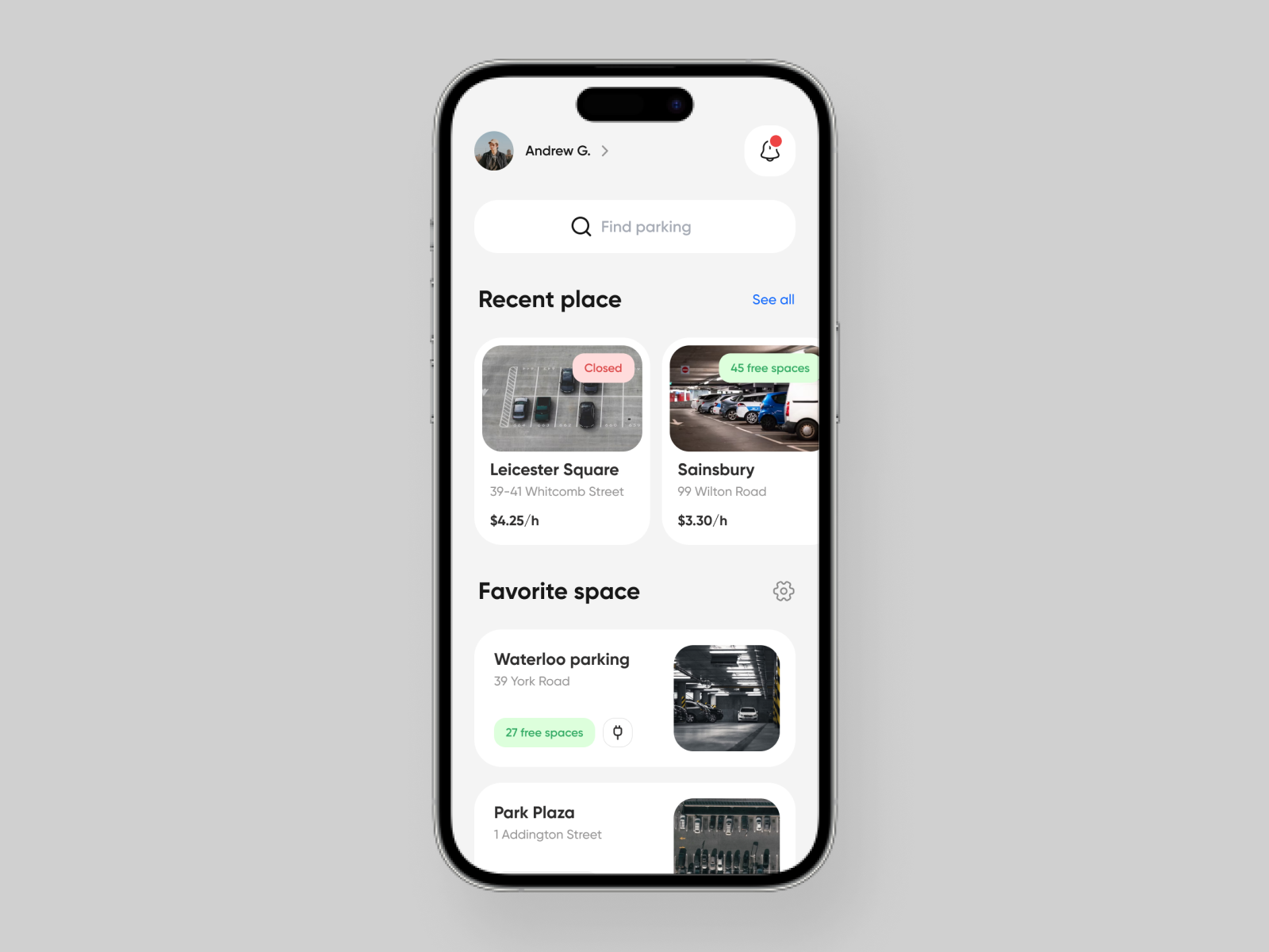 Parking App Design Concept by Ronas IT | UI/UX Team on Dribbble
