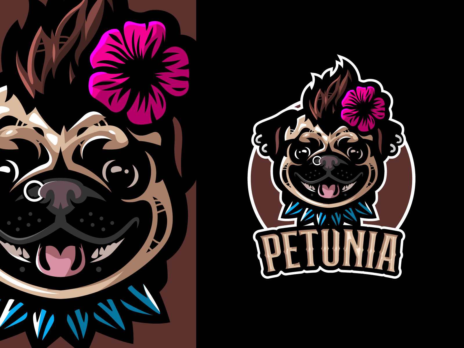 Pug Gaming Mascot Logo by DewApples on Dribbble