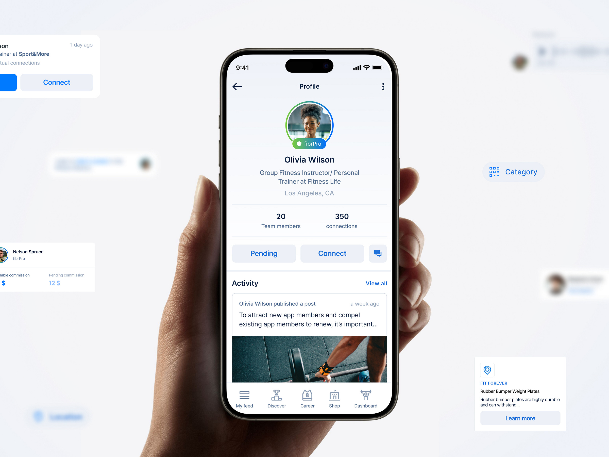 fibr app – profile design by Marta Jamróz for Netguru on Dribbble