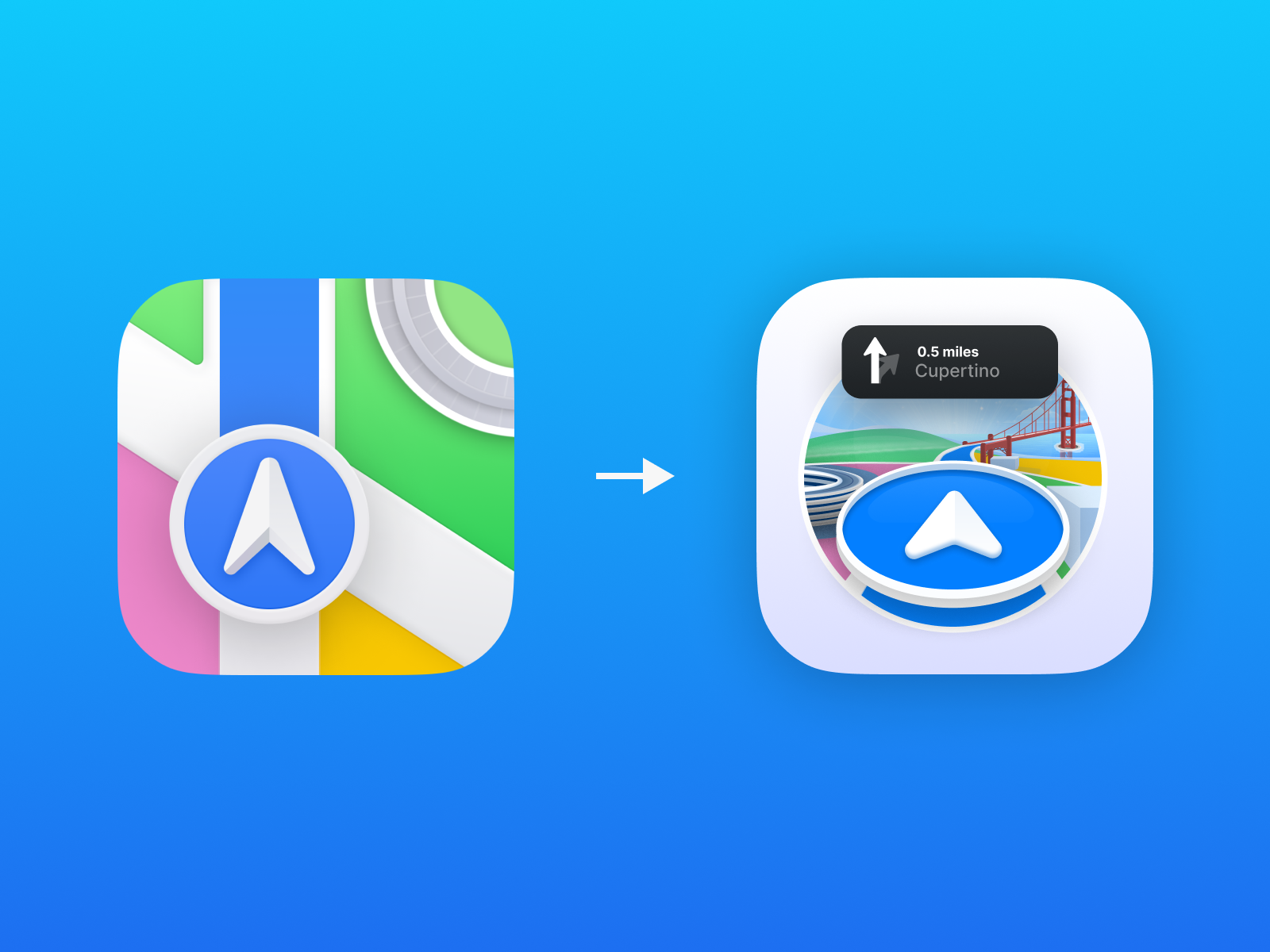 Apple Maps - App icon redesign concept #23 - LARGE by Eddy on Dribbble
