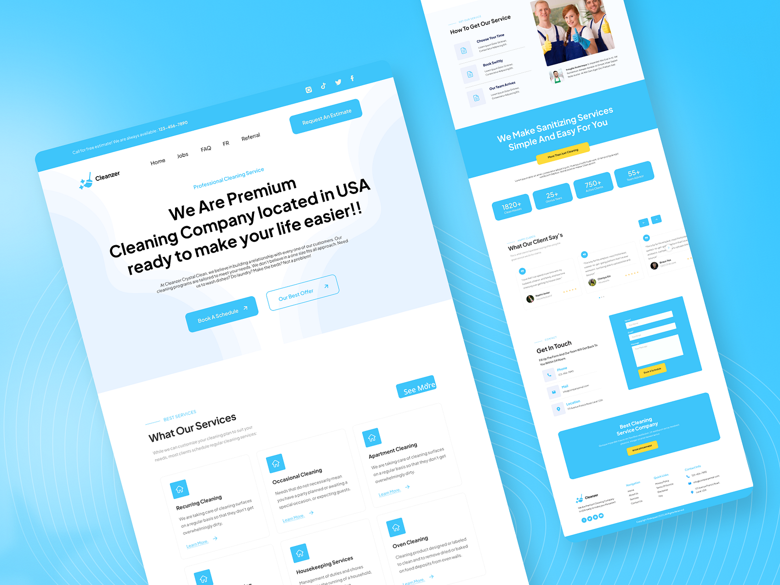 Cleaning Company UI/UX Design by Nazmul Hossain Shanto on Dribbble