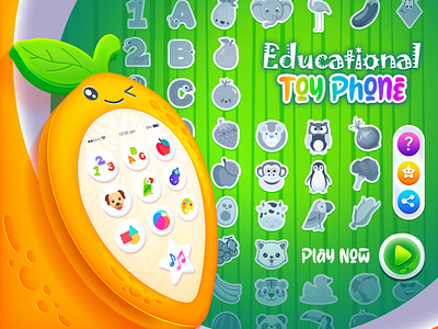 Educational Toy Phone - Game UI/UX Design by GaurangDK on Dribbble