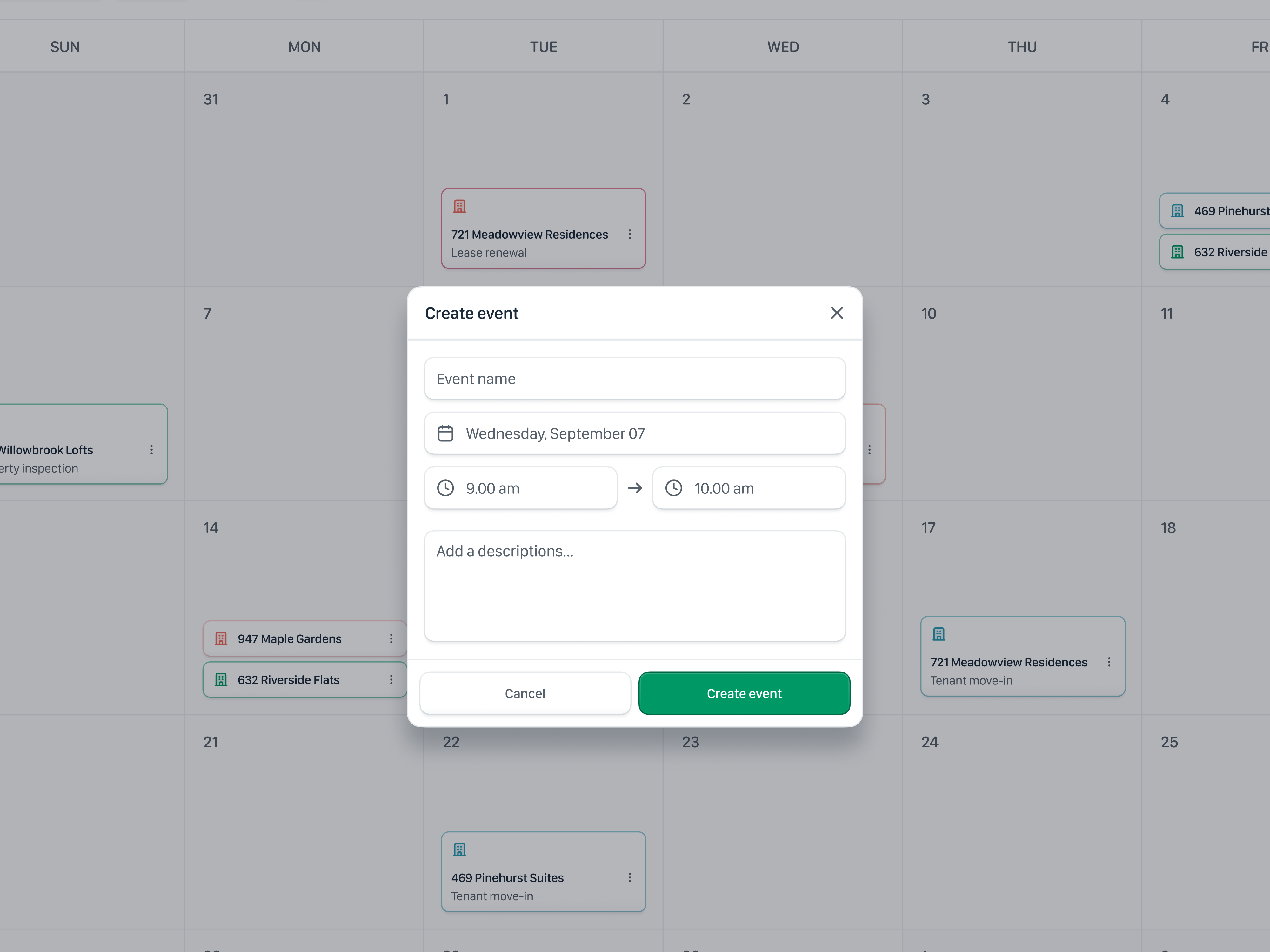 Propwise - Calendar Page Property Management Web App Saas by Keitoto on ...