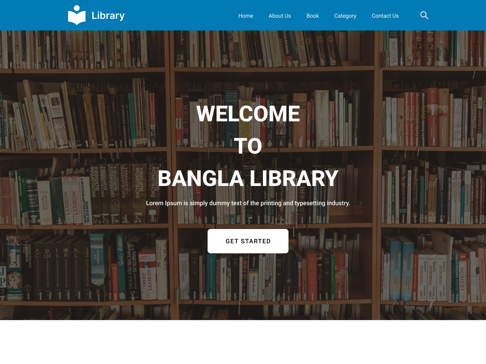 Library Website by Rafiul islam on Dribbble