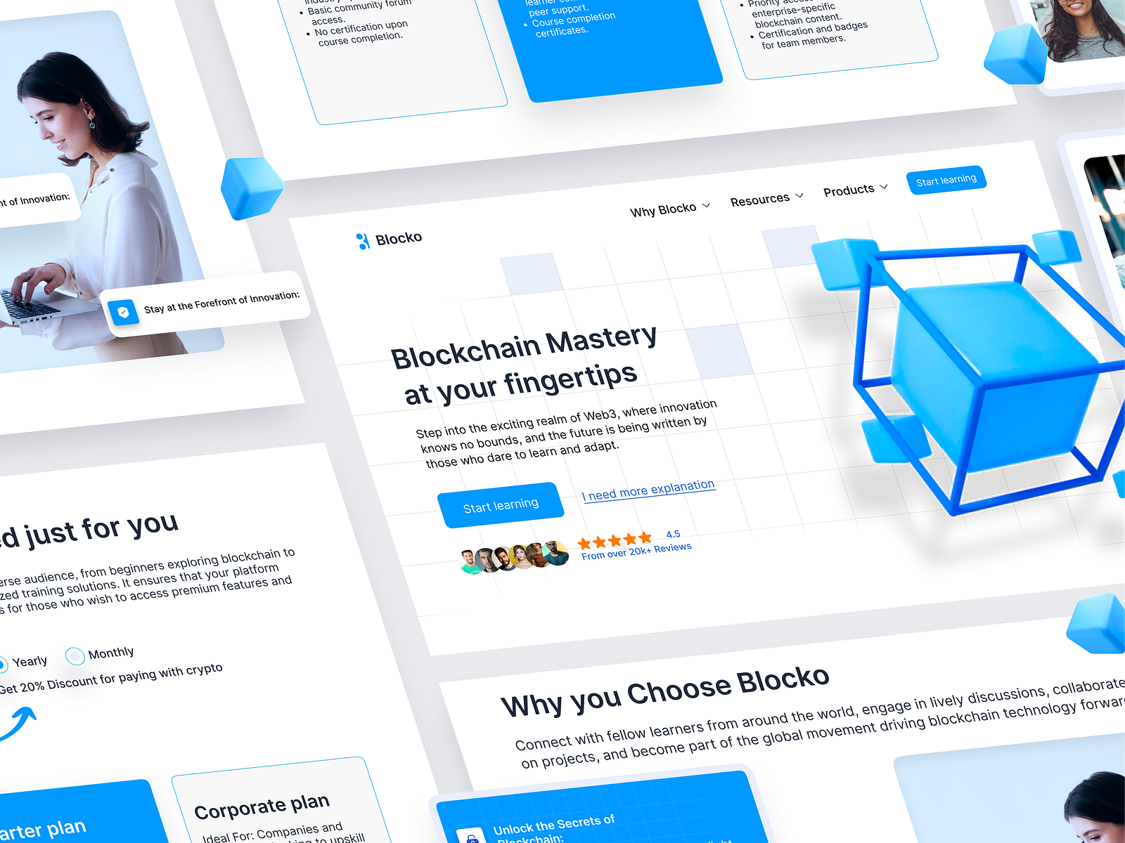 Blockchain landing page Assets by Goodness Okwudili on Dribbble