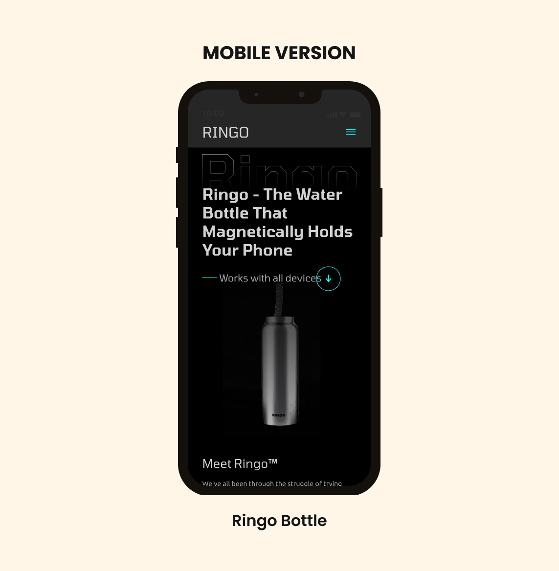Landing Page - Ringo Bottle by Kateryna Ofliian on Dribbble