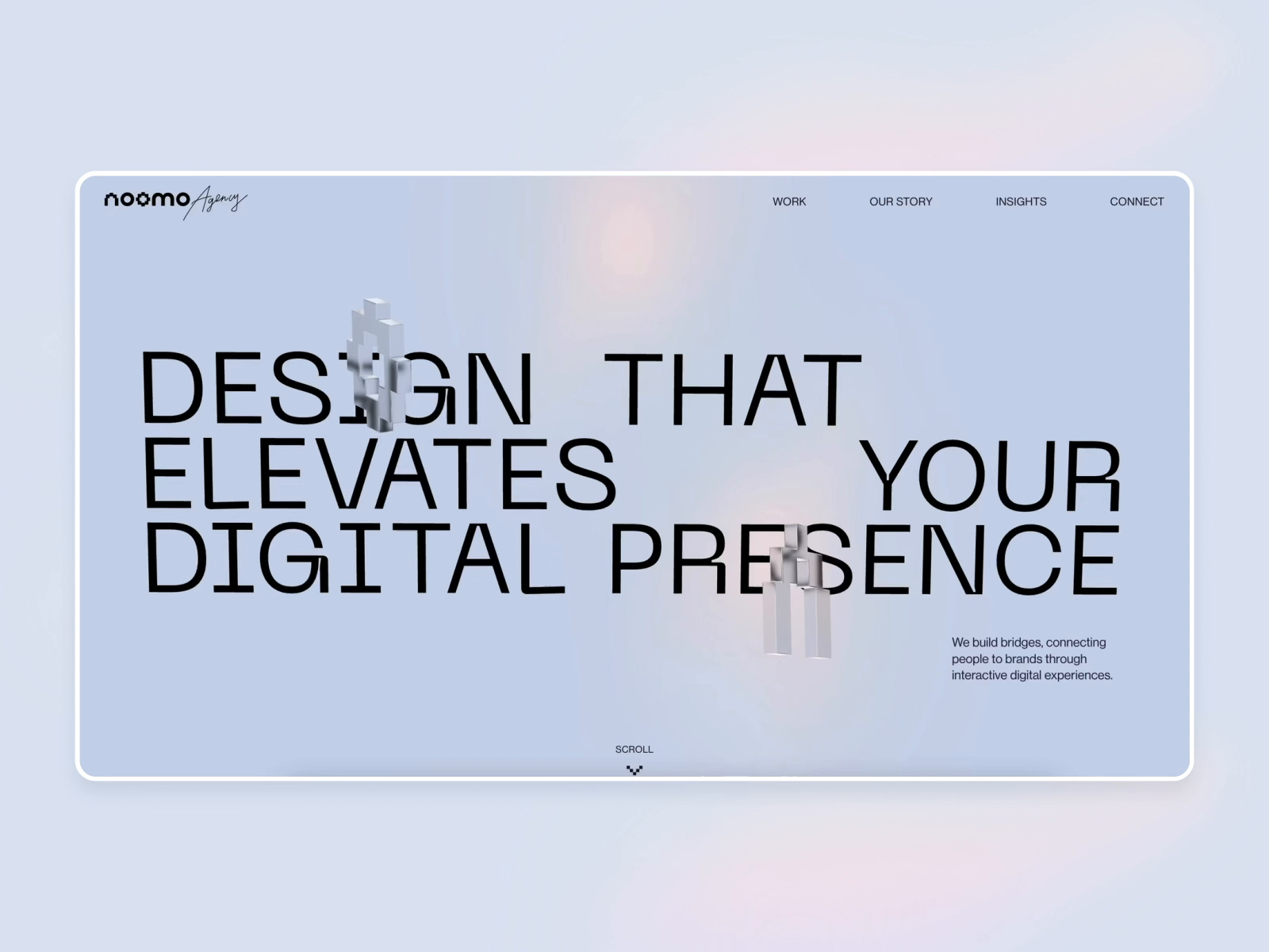 Noomo website. 3D interactive banner. by Noomo Agency on Dribbble