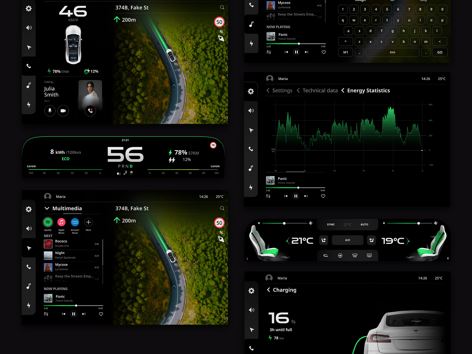 Tesla HMI Redesign by Spline on Dribbble
