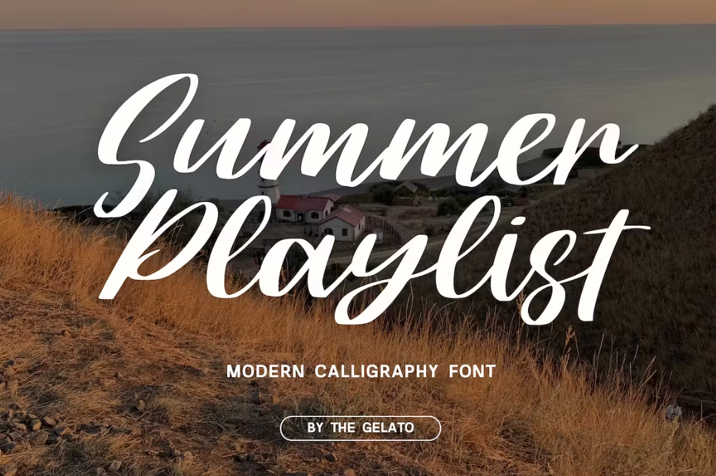 Summer Playlist Modern Calligraphy Font by itim2101 on Dribbble