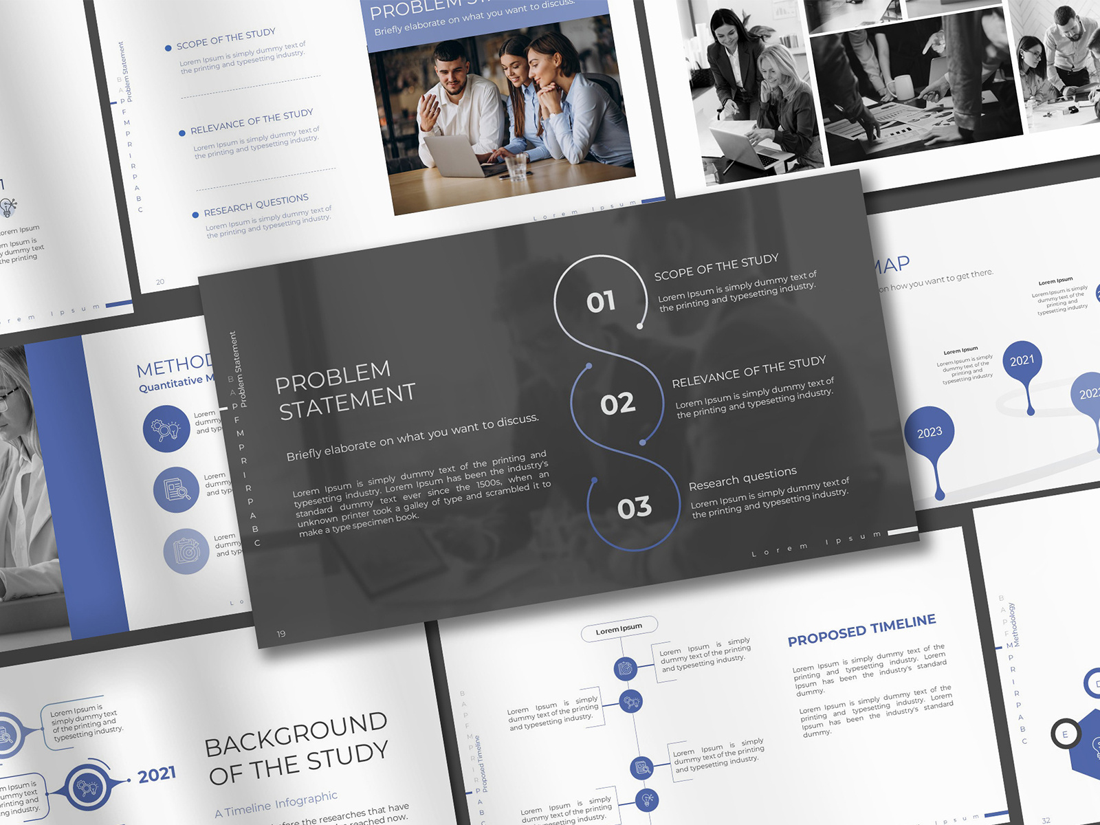 Research Proposal PPT Template by Temis on Dribbble