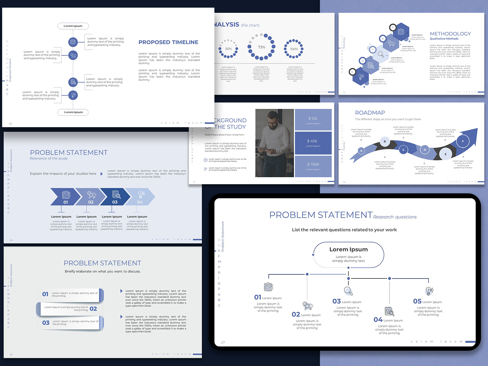 Research Proposal PPT Template by Temis on Dribbble
