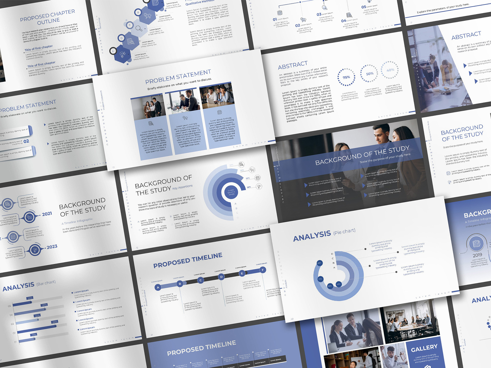 Research Proposal PPT Template by Temis on Dribbble