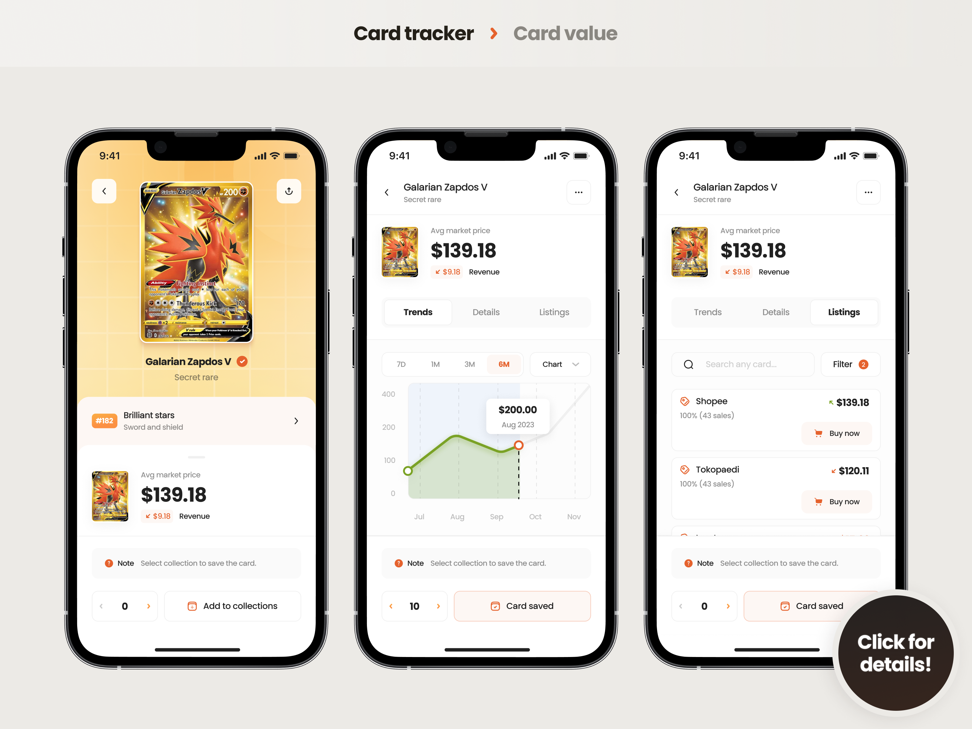 Pokedesk - Pokémon Card App Collector by voxy St for MIND on Dribbble