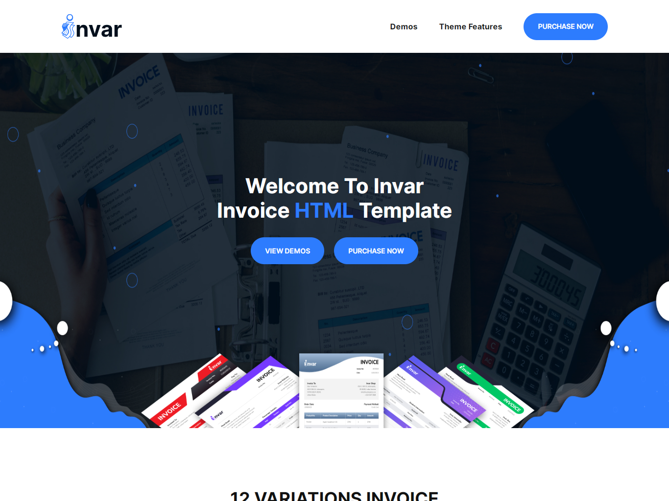 Invar – Invoice HTML Template by Theme Holy on Dribbble