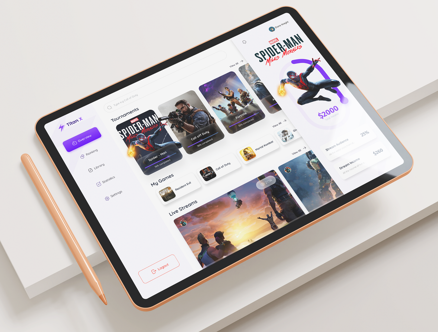 Gaming Web App Concept UI by ProCreator - Global UI/UX Design Agency on ...