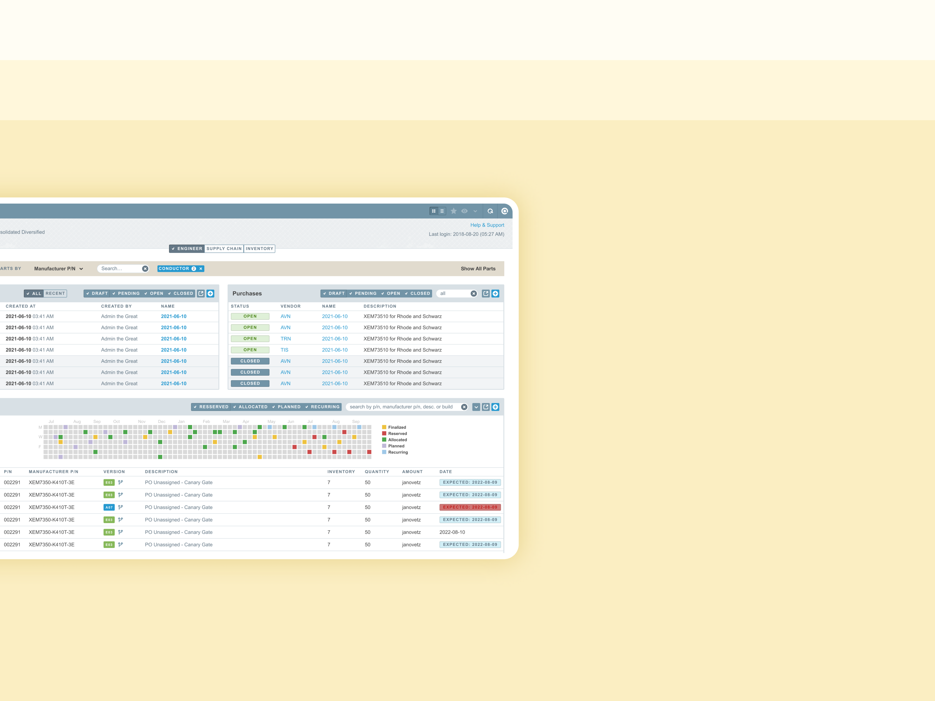 Digital product design for PLM & MRP SAAS by Superawesome on Dribbble
