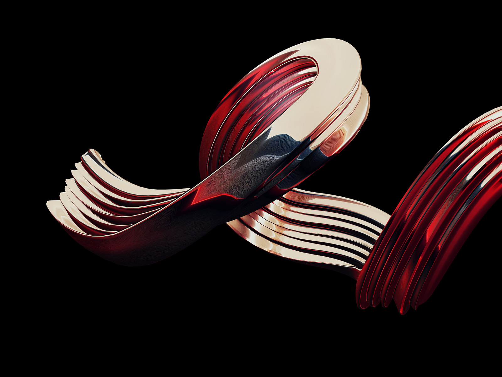 3D animated ribbon flow by C P Samyuktha Nair on Dribbble