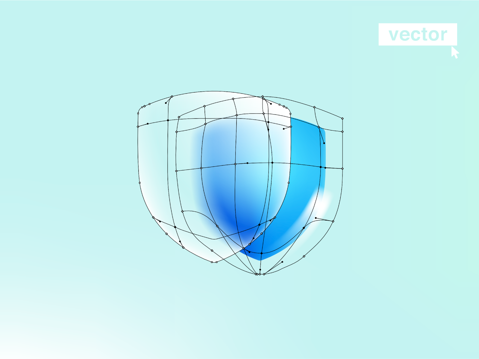 Blue shield by Roma Korolev (kaer logo) on Dribbble