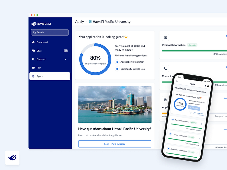 Student Application concept by Alyssa Durante on Dribbble