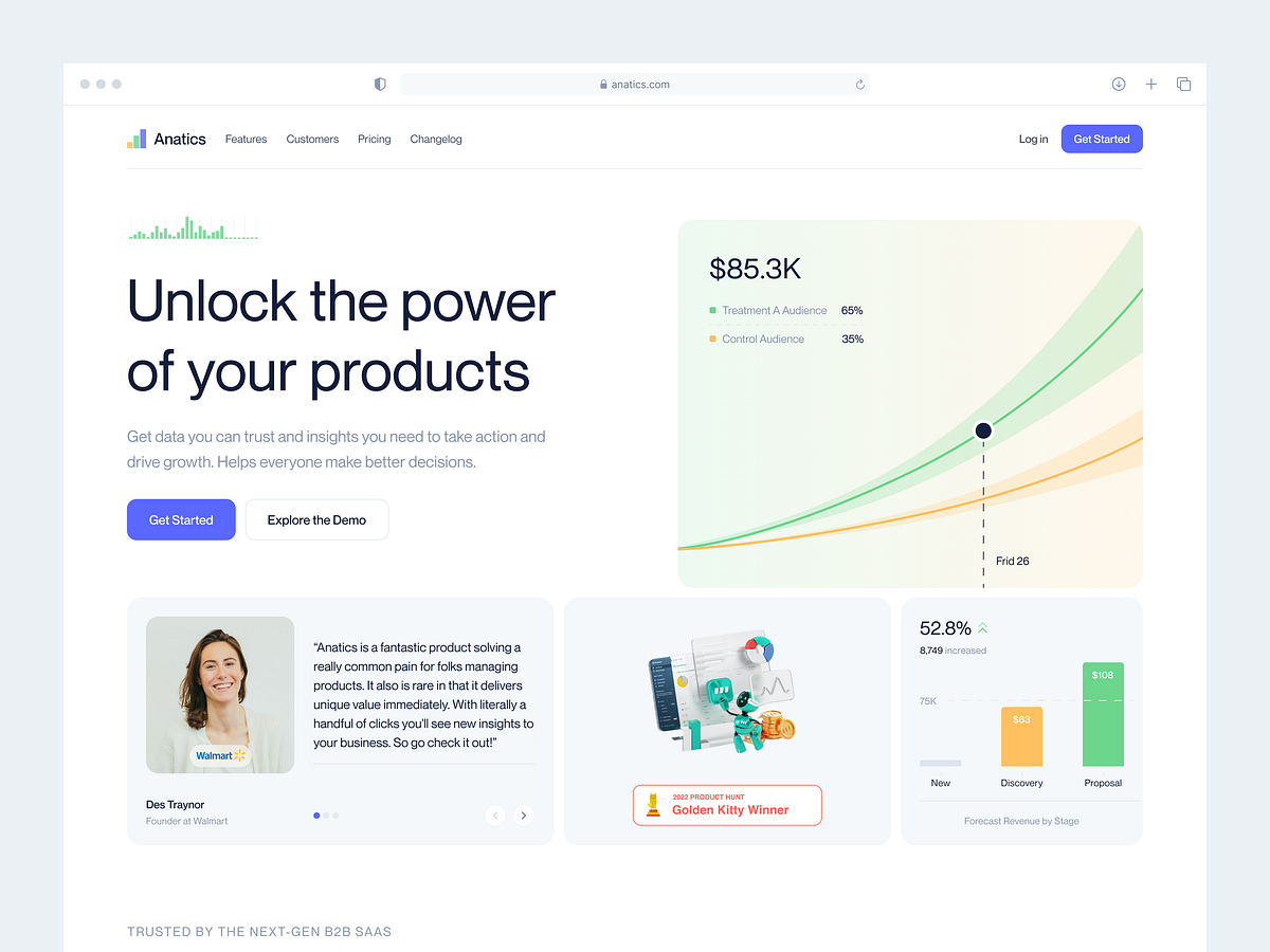 Analytics - Landing Page by Musmuliady Jahi on Dribbble