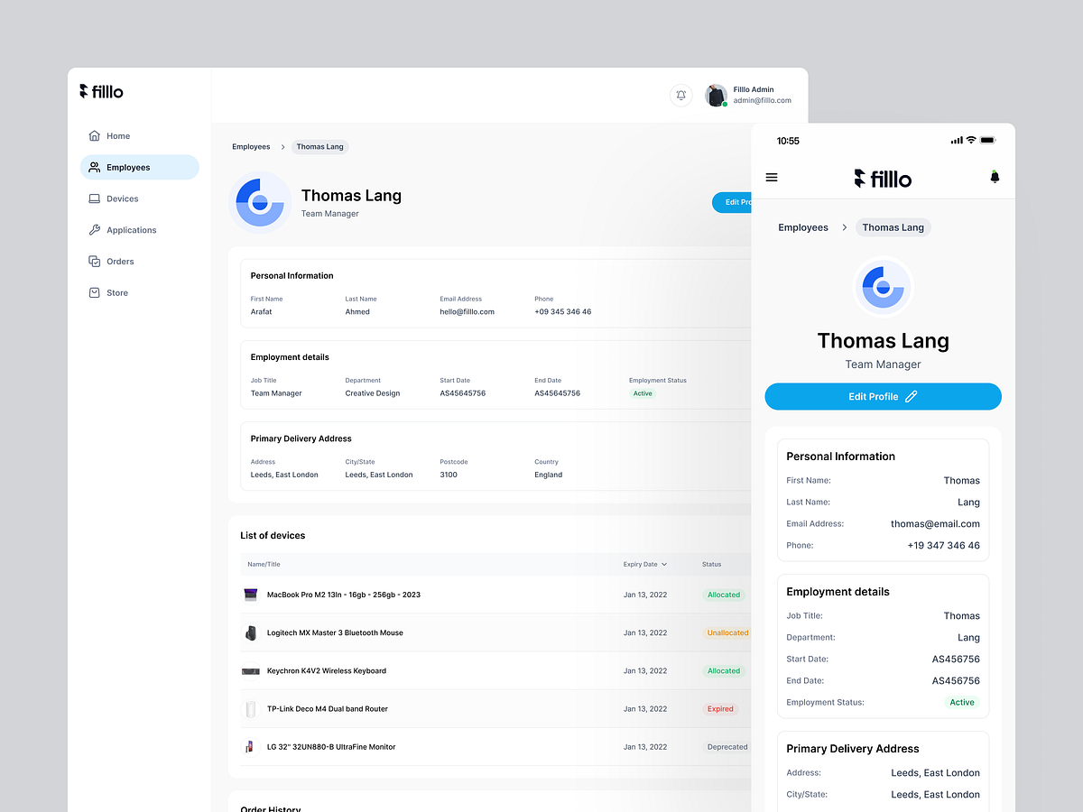 Employee Profile designs, themes, templates and downloadable graphic ...