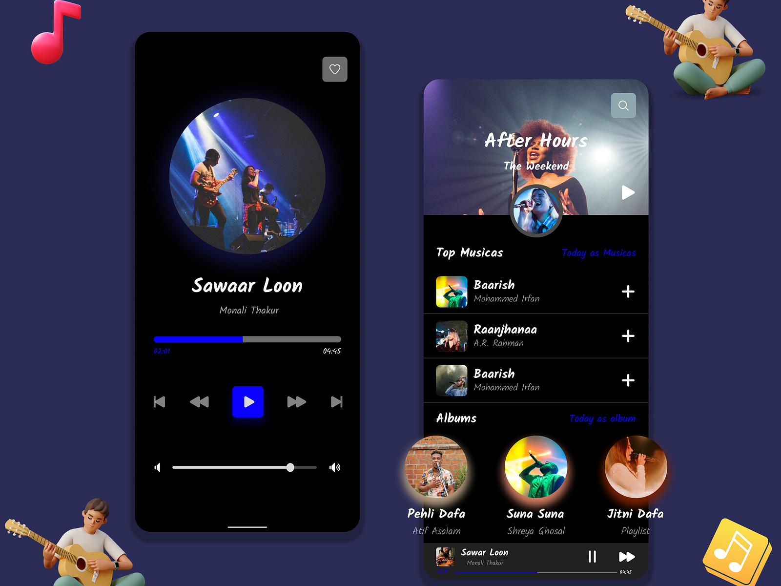 Music Player UI Design by Subhraranjan UI/UX Designer on Dribbble