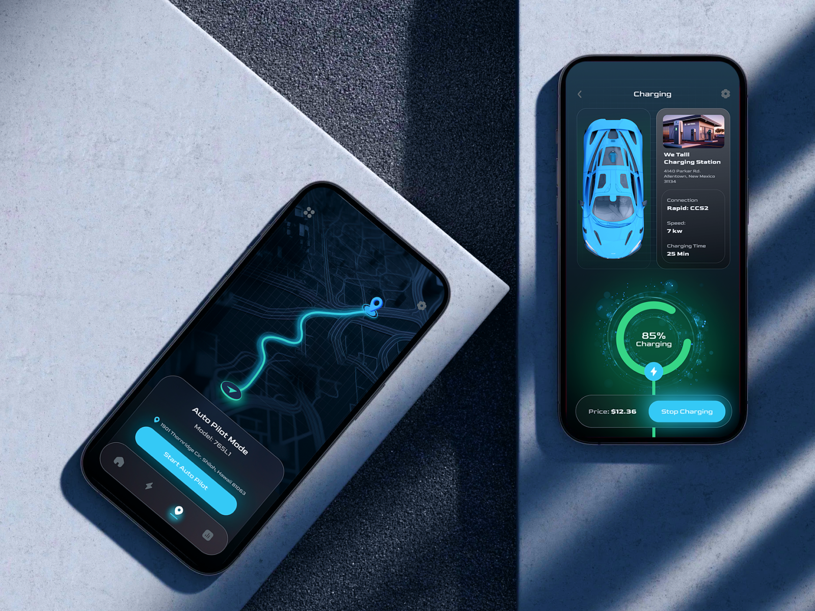 EV Car Remote Control Application by MQoS UI/UX for MultiQoS on Dribbble