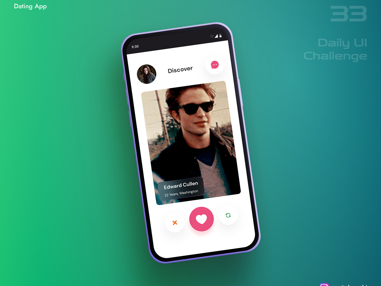 Dating app | Daily UI Challenge # 33/90 | Interaction Design by Deepthi ...