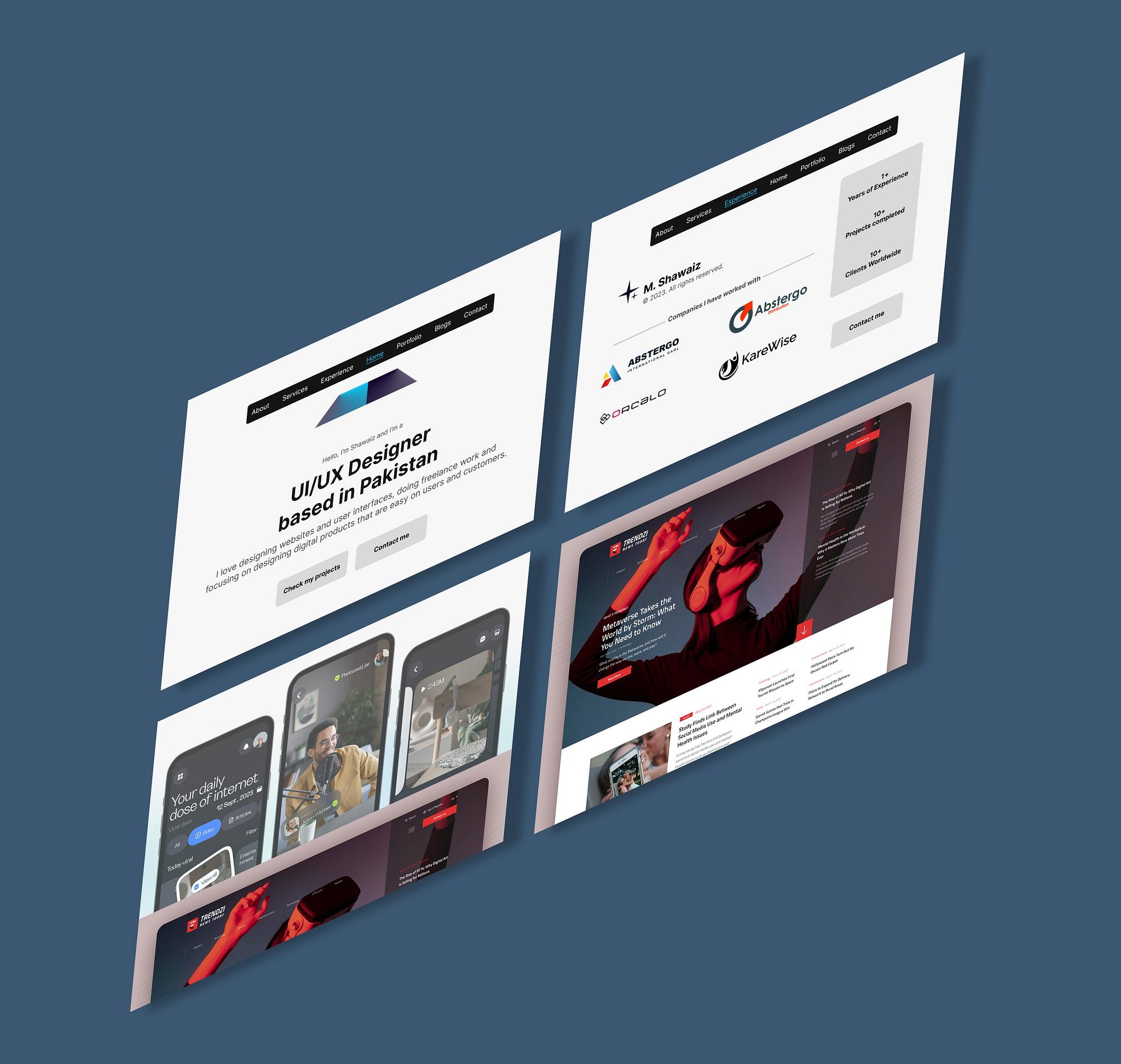 portfolio website template by Shawaiz on Dribbble