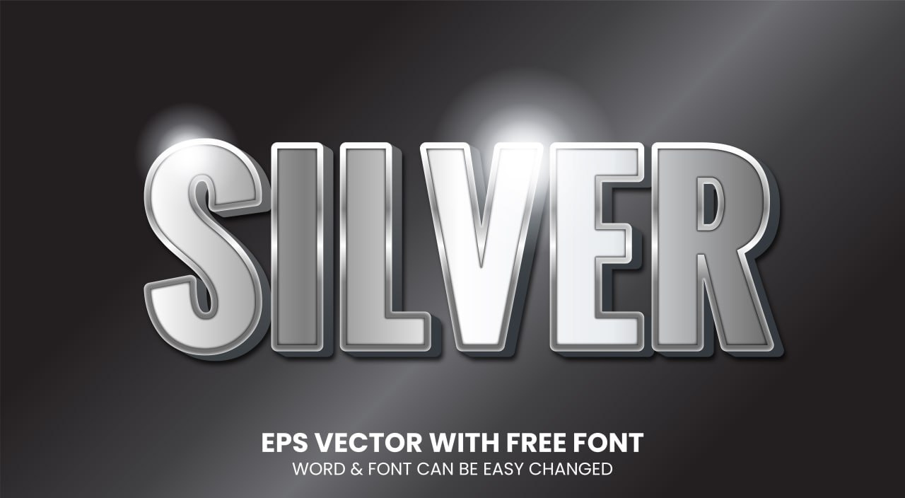 3D Metalic Silver Text Effect by Junior Creative on Dribbble