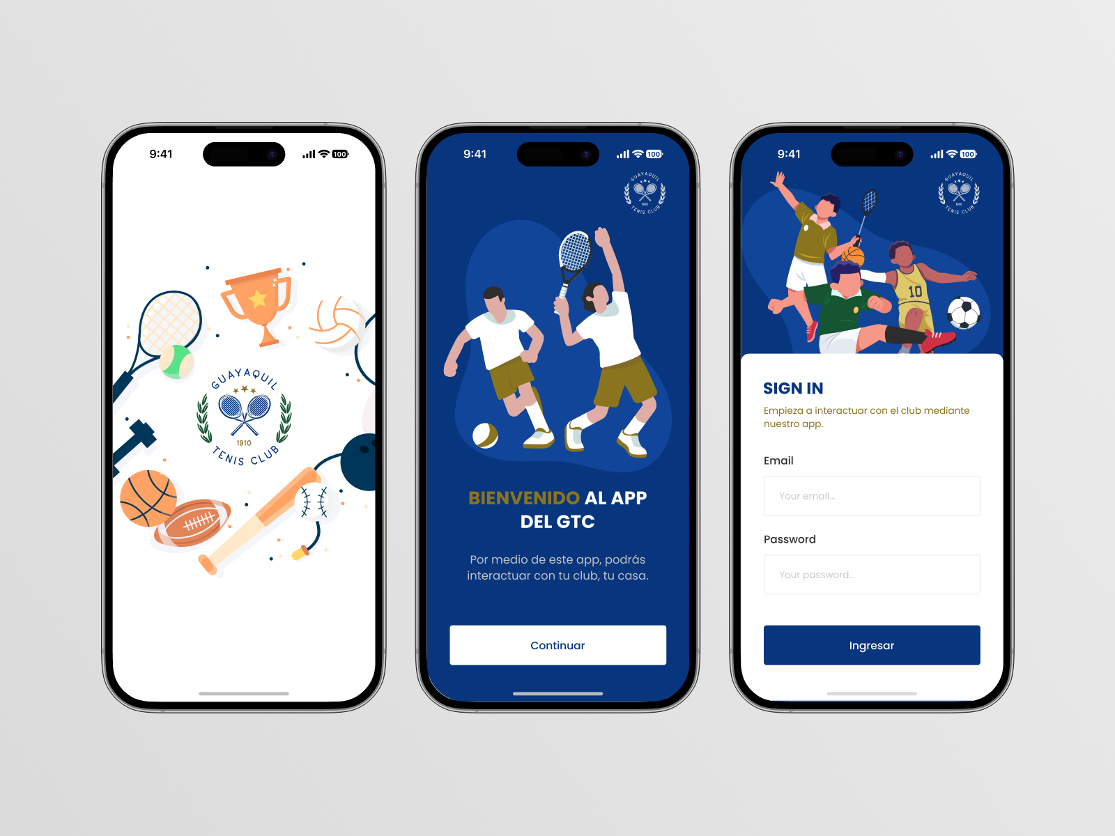 Guayaquil Tennis Club app design 🎾 by Reem Mustafa on Dribbble