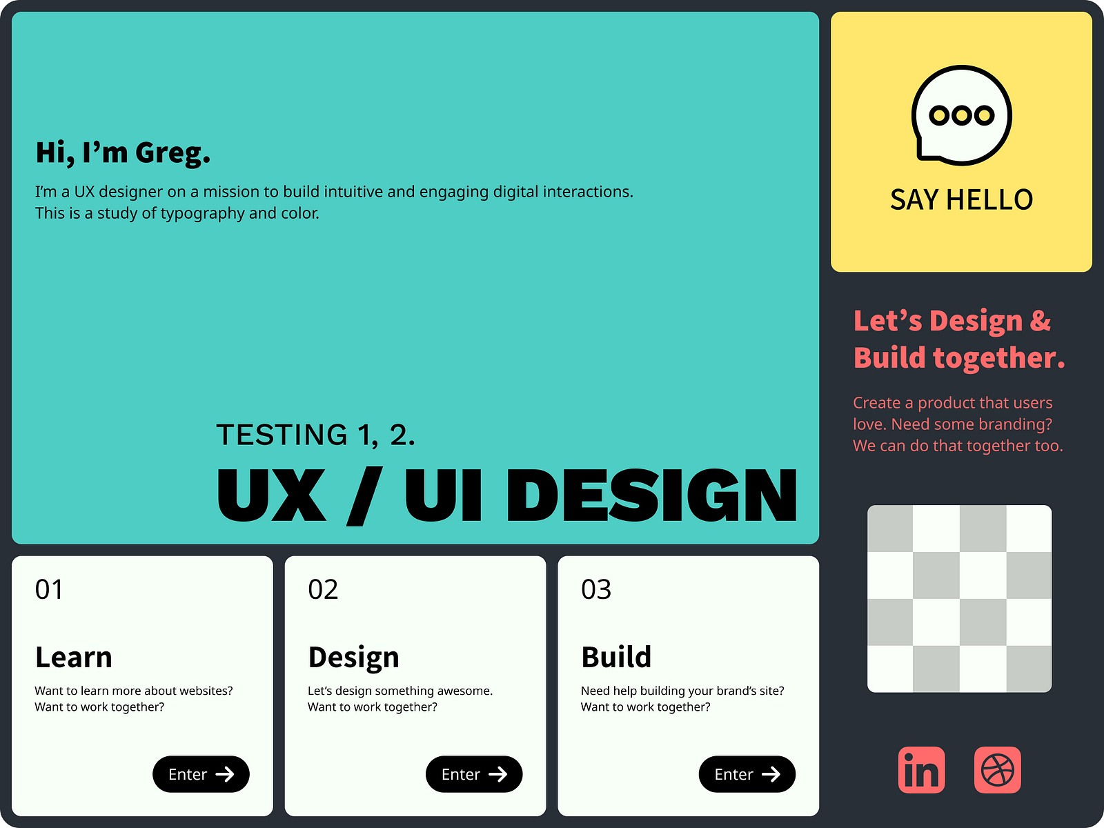 UI Layout, Typography, and Color Exploration. by Gregory Beacham on ...