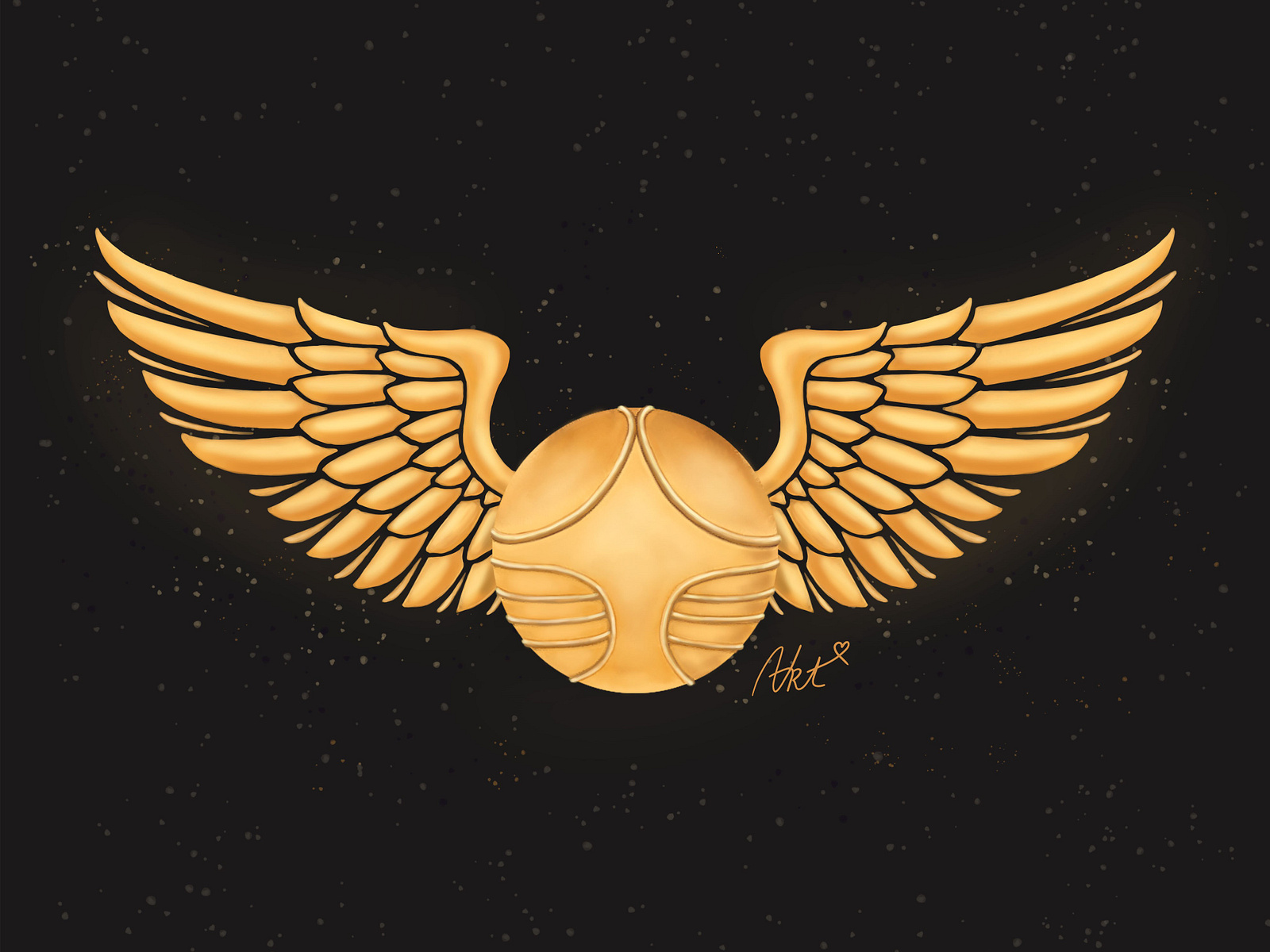 Magic Golden Snitch by Natalie Art on Dribbble