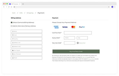 payment page ui sample by mahta gh on Dribbble