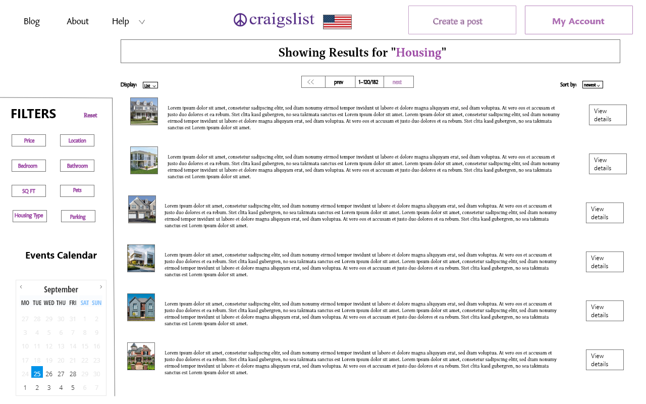 Craigslist Redesign by olive maxwell on Dribbble